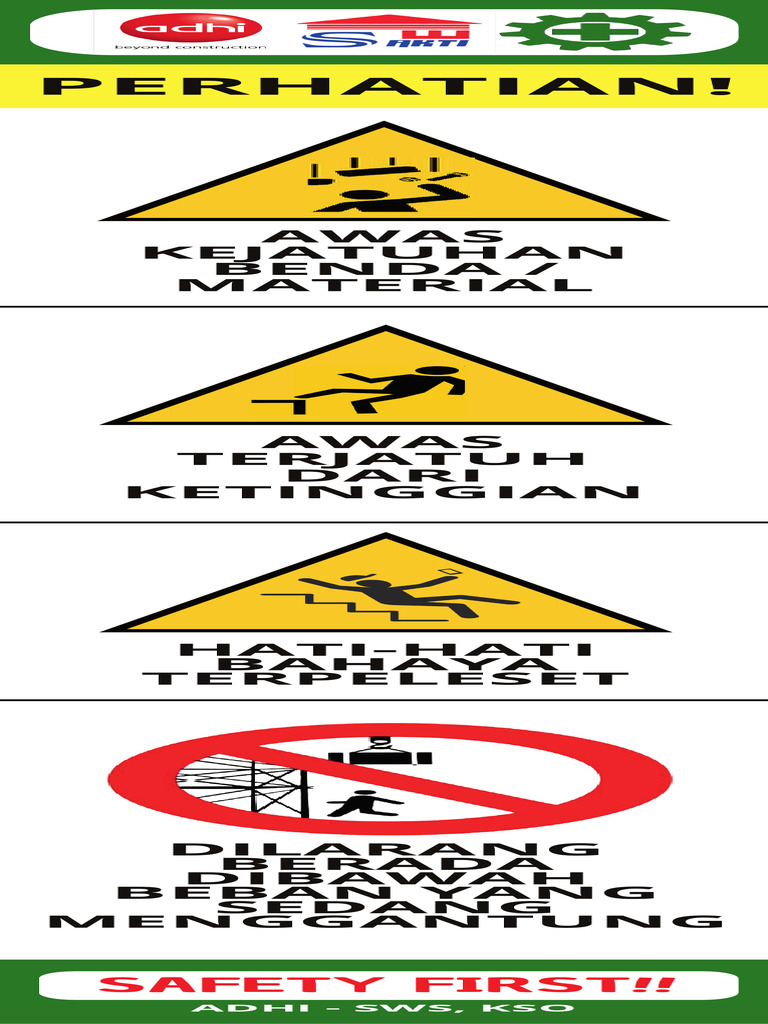 Rambu-rambu Akses Tangga Perancah | PDF