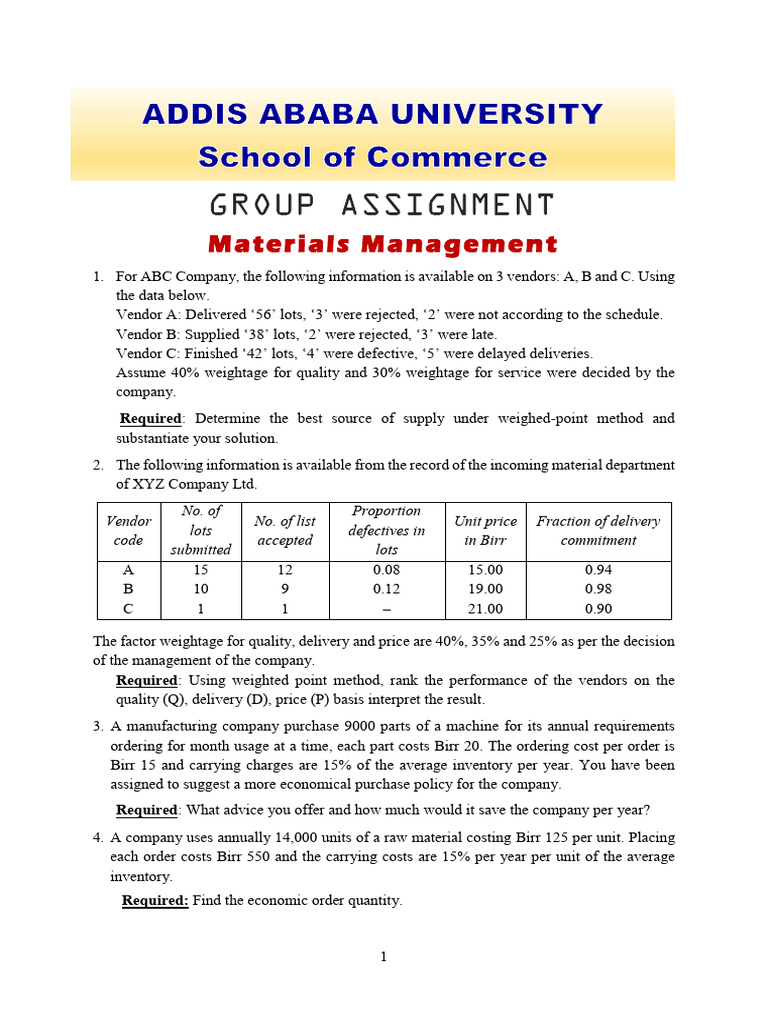 Vendor Performance Evaluation Methods | PDF | Business Economics ...