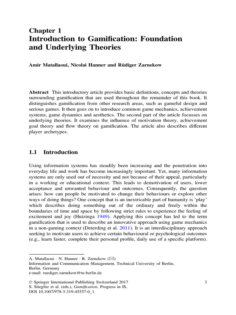 Underlying Theory Gamification | PDF | Motivation | Motivational