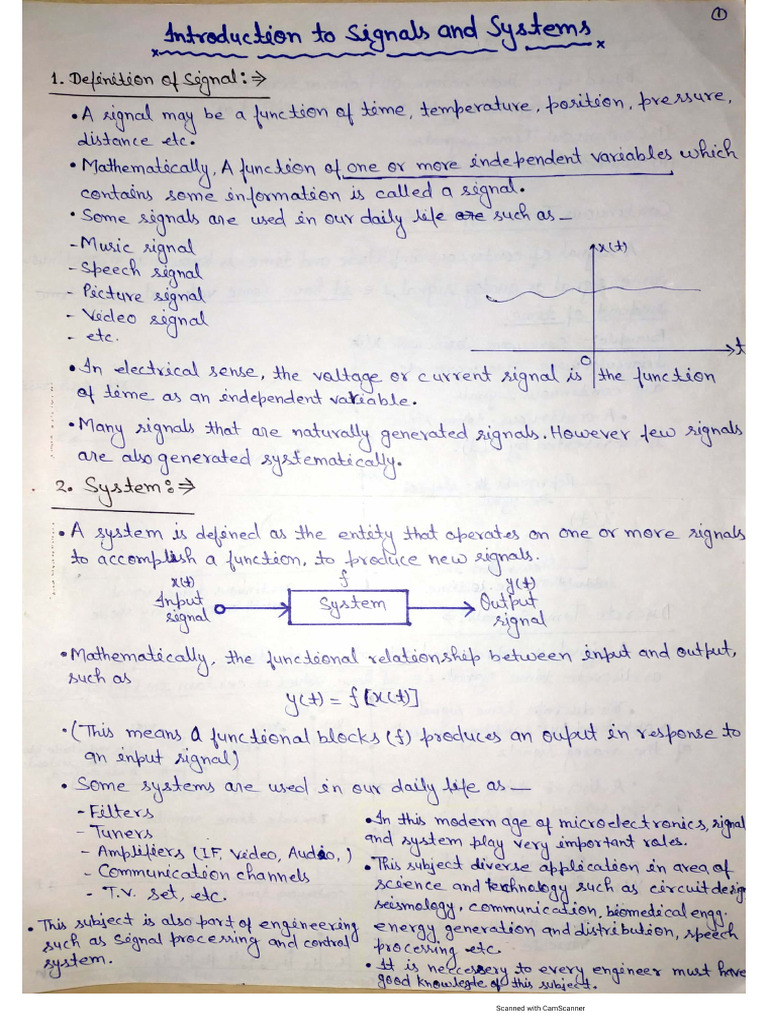 Introduction-Classification-of-signals-and-systems | PDF