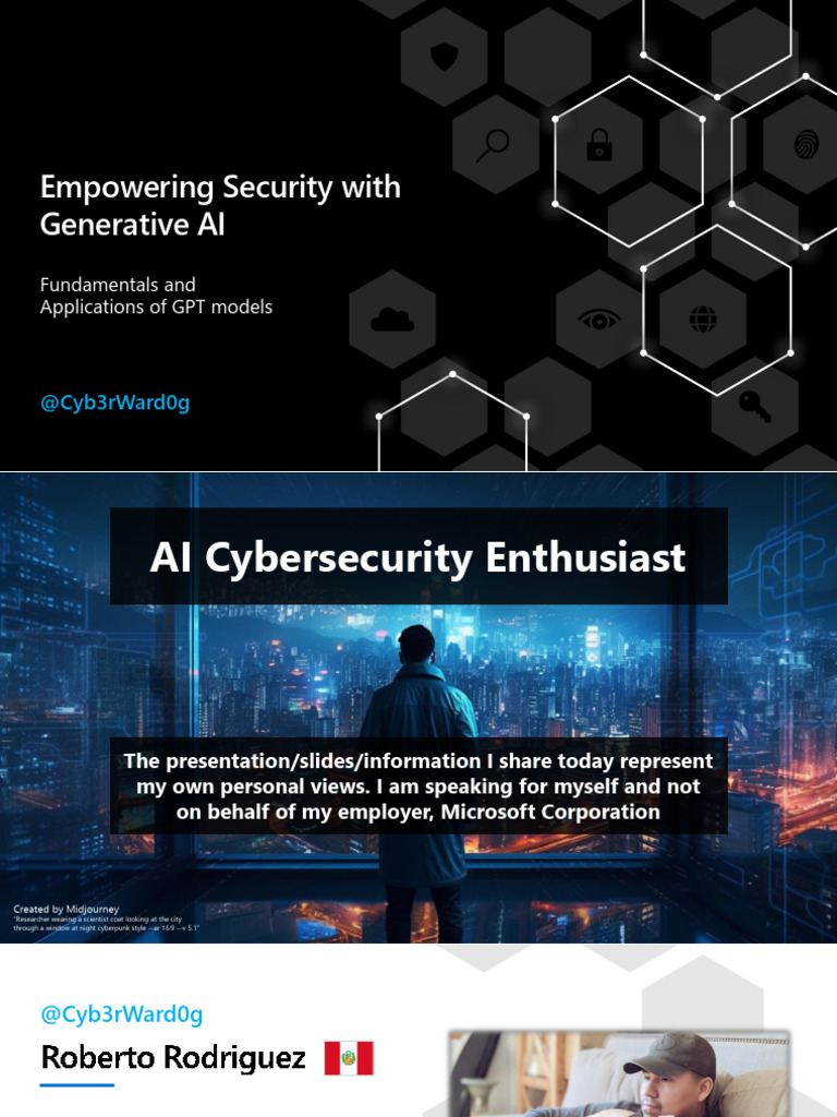 X33fcon 2023 Empowering Security GenerativeAI Fundamentals Applications | PDF | Artificial ...