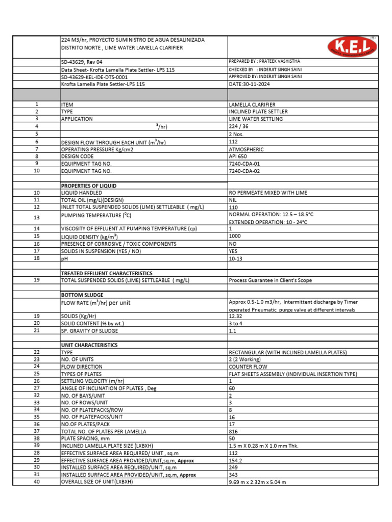Datasheet Lamella | PDF | Mechanical Engineering | Chemical Engineering