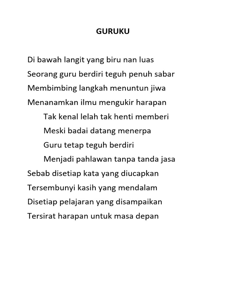 Puisi GURUKU | PDF