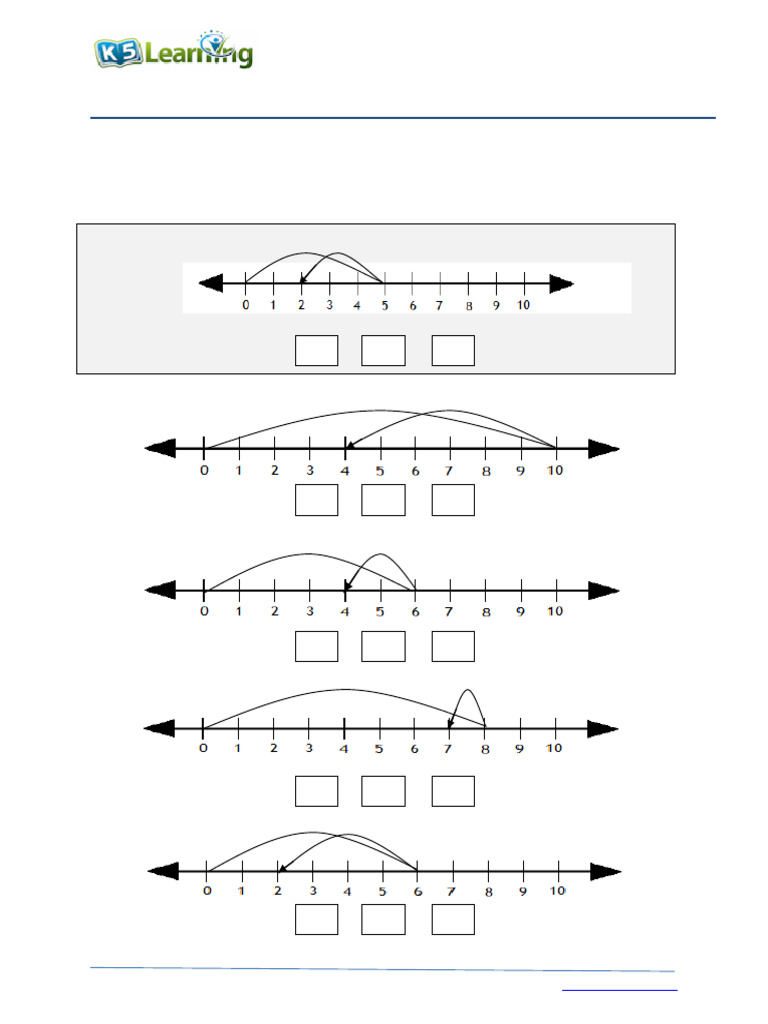 Grade 1 Number Line Subtraction b1 | PDF