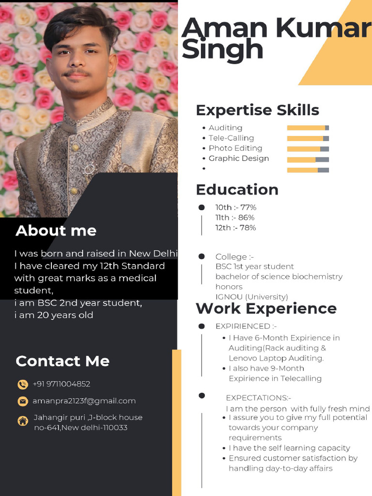 Resume (Aman Kumar) | PDF