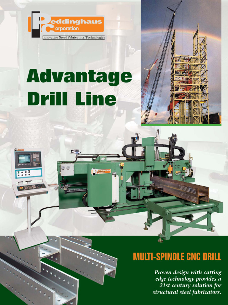Peddinghaus PCD 1100 Multi-Spindle Drill | PDF | Drill | Structural Steel