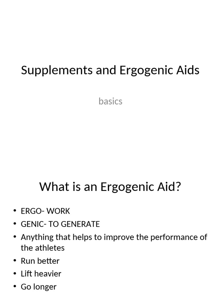 Supplements and Ergogenic Aids | PDF | Dietary Supplements
