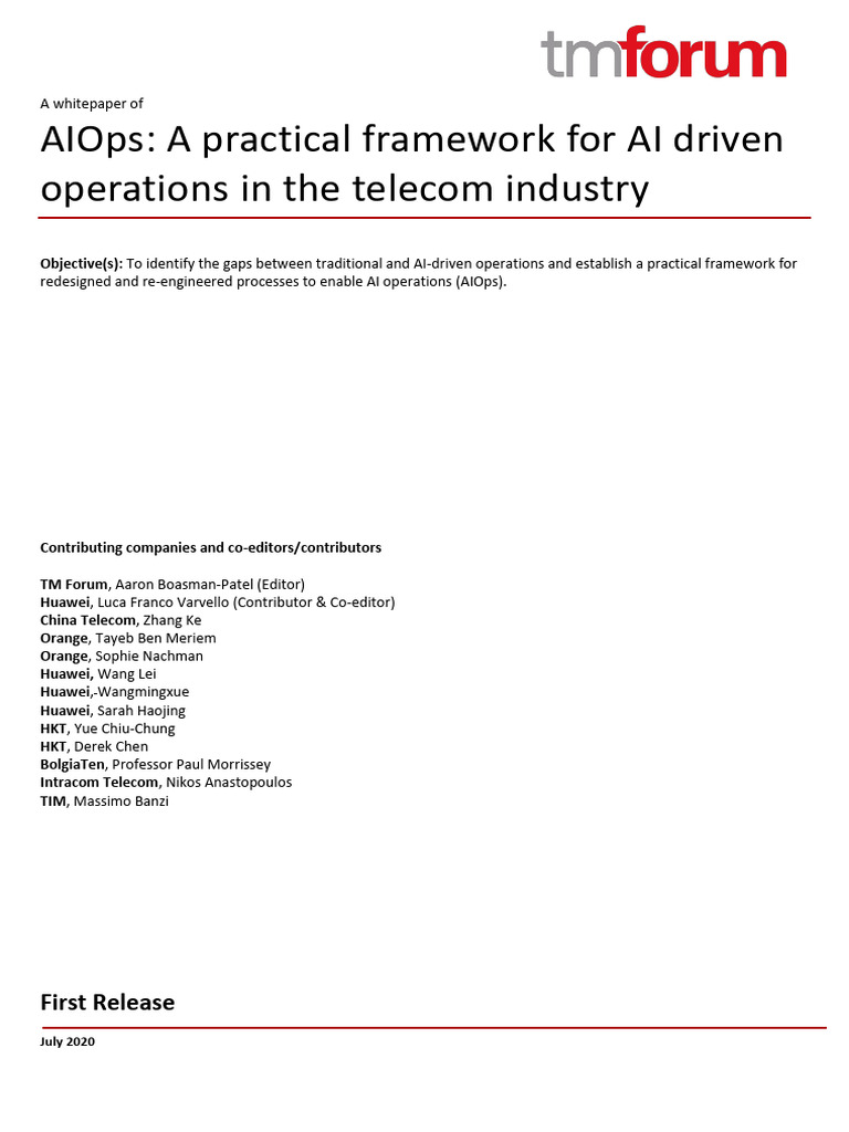 AI Operations A Practical Framework For AI Driven Operations in The ...