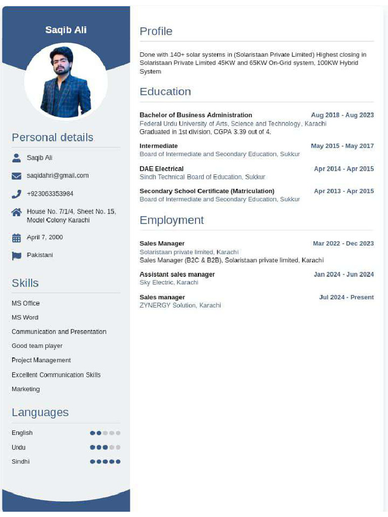 Resume Saqib | PDF