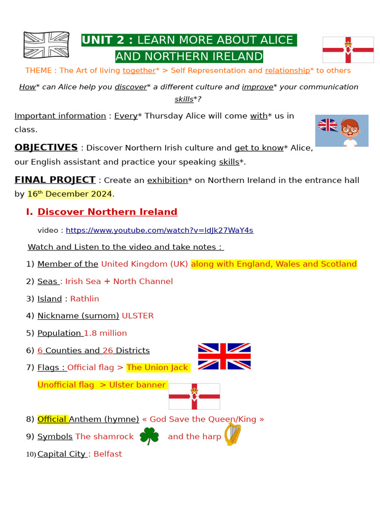 Lesson 2 - Northern Ireland Video 4 | PDF
