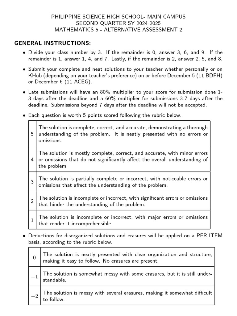 Math 5 Q2 AA 2024 2025 | PDF | Asymptote | Mathematics