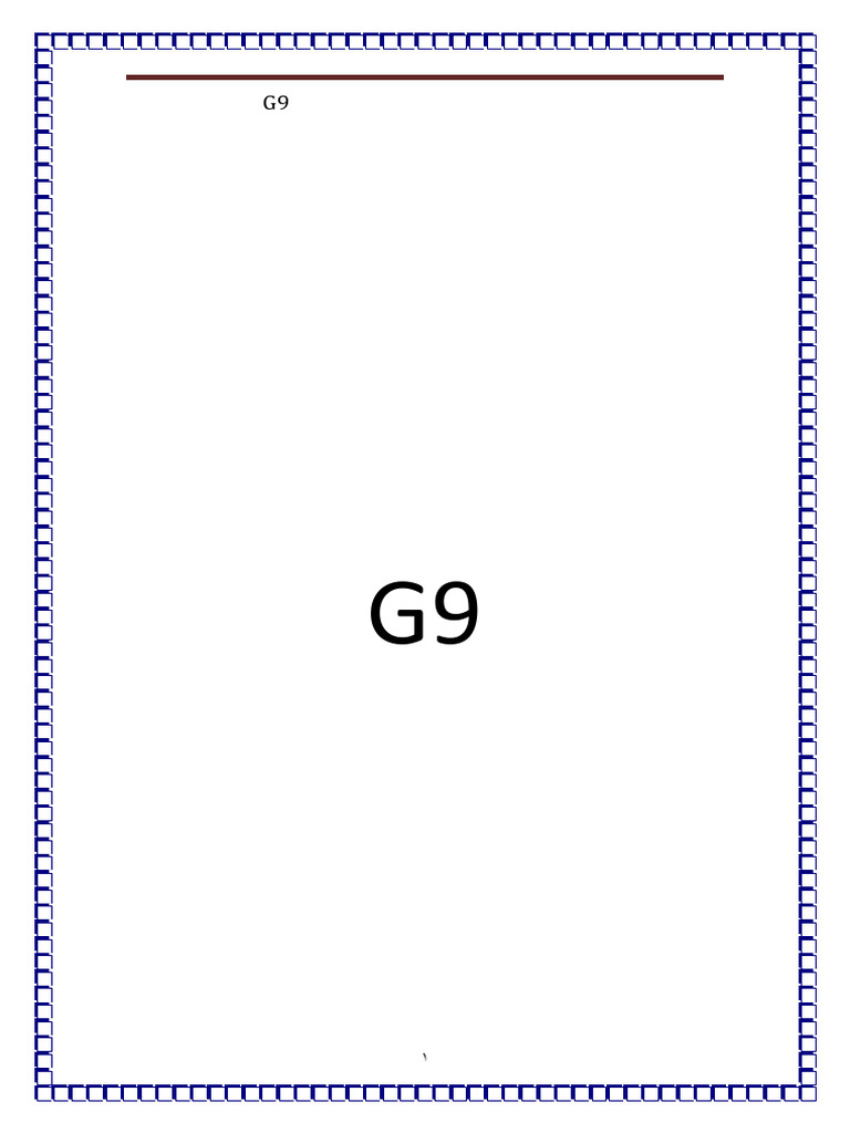 Worksheet G9 | PDF