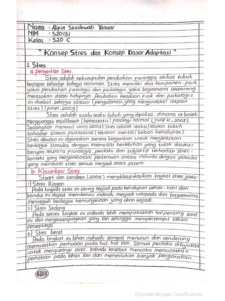 Konsep Setres Dan Adaptasi | PDF