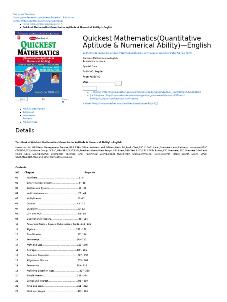Quickest Mathematics English | PDF | Area | Elementary Geometry