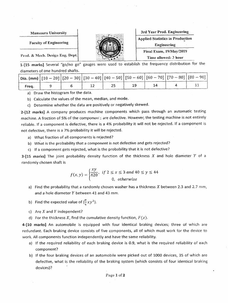 Final Exam 2019 | PDF