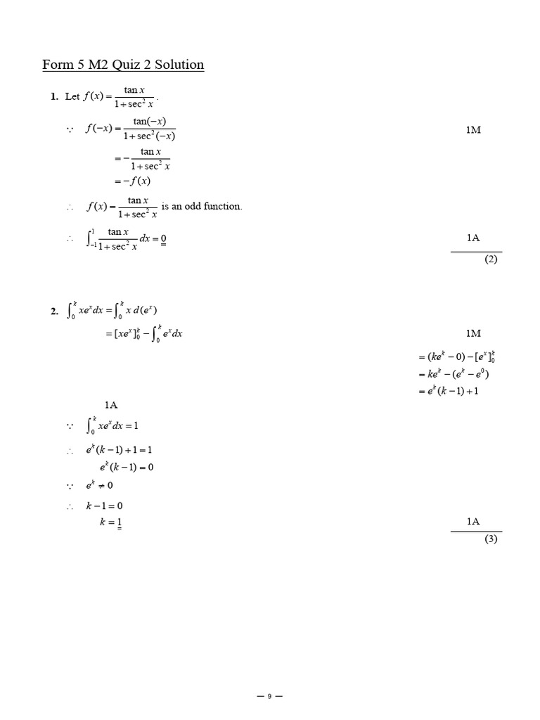 S5 M2 Quiz 2 Solution | PDF
