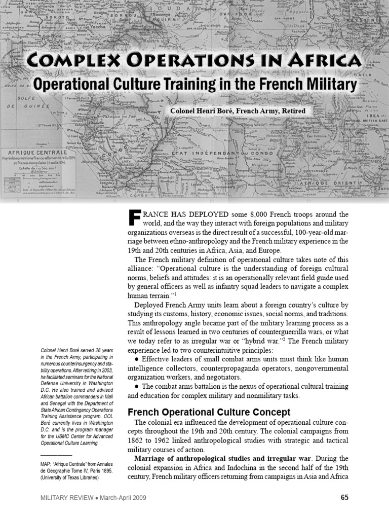 French Operational Culture Concept | PDF | Military Science | Military