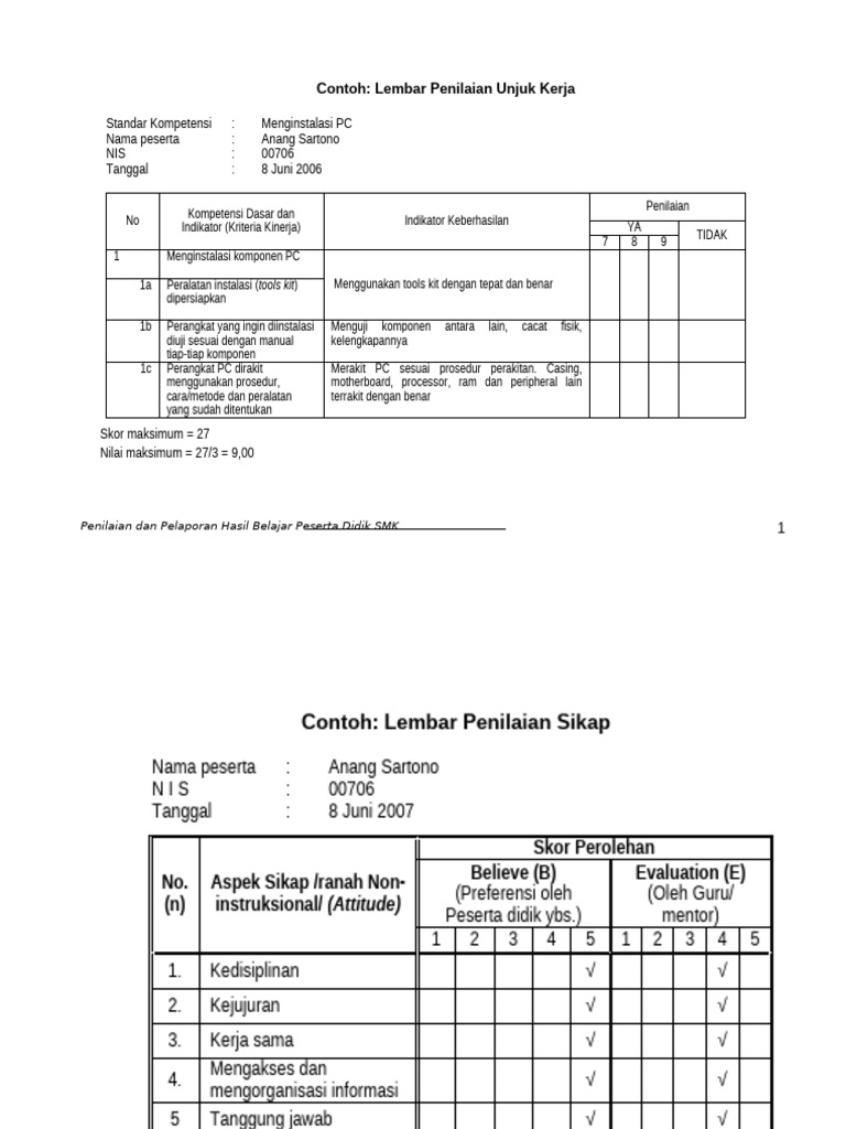 Contoh LBR Penil | PDF