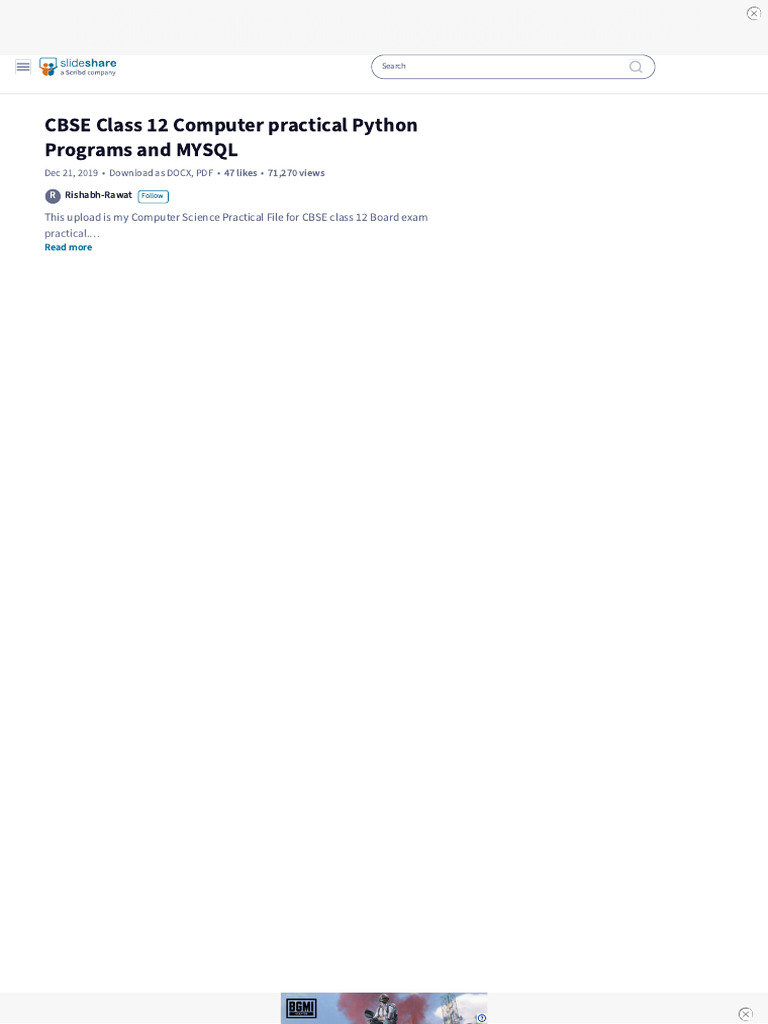 CBSE Class 12 Computer Practical Python Programs A_1734655569133 | PDF ...