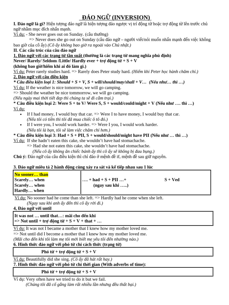 Ly Thuyet Va Bai Tap Dao Ngu Nang Cao Lop 9 | PDF