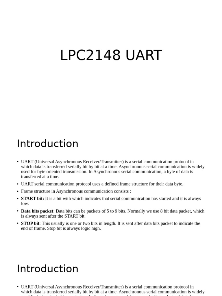 Lecture 10 11 Uart Notes Pdf Data Transmission Computer Science