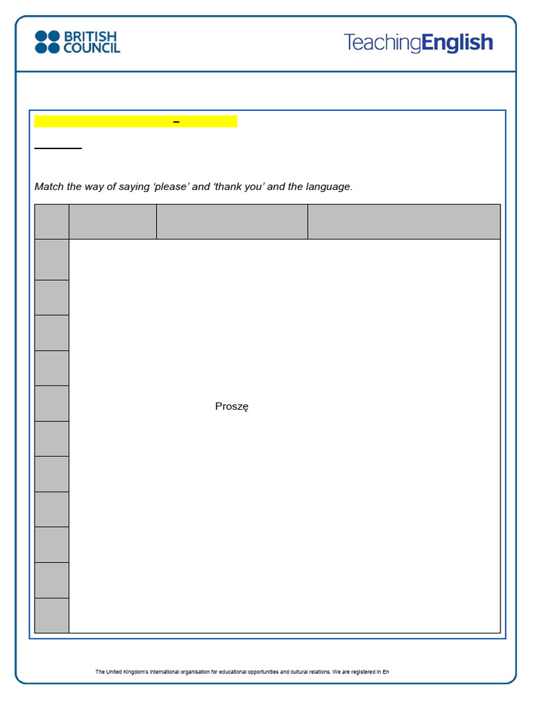 Loveandhate-Please and Thank You Activities Answers Final 0 | PDF ...