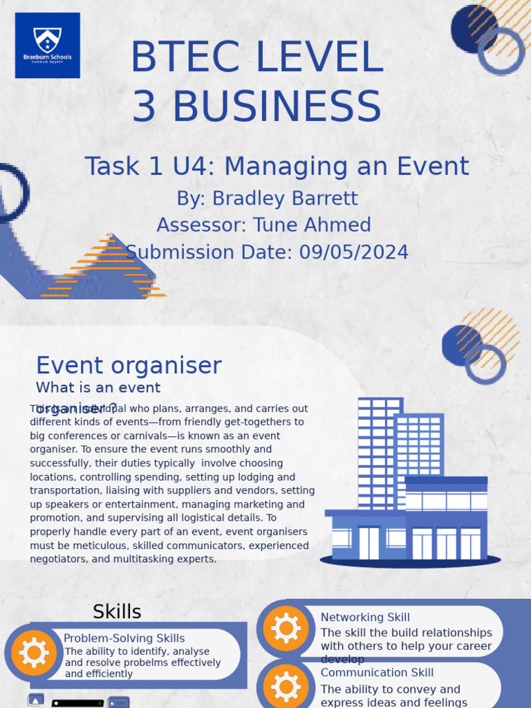 Event Management Skills Overview Pdf Occupational Safety And Health