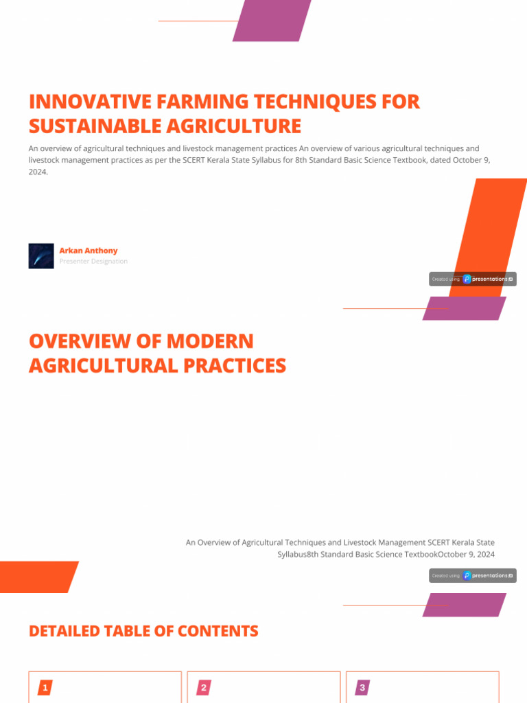 Modern Agricultural Practices - An Overview of Agricultural Techniques and Livestock Management ...
