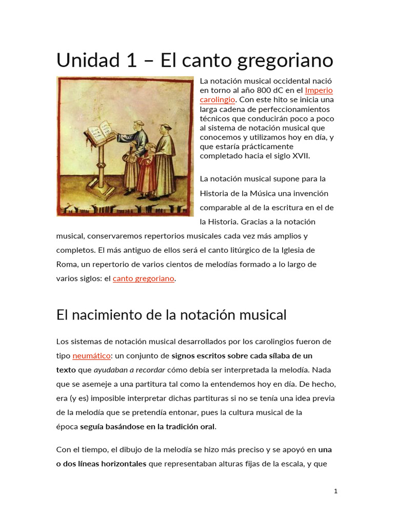 Historia del Canto Gregoriano y Notación | PDF | Canto gregoriano