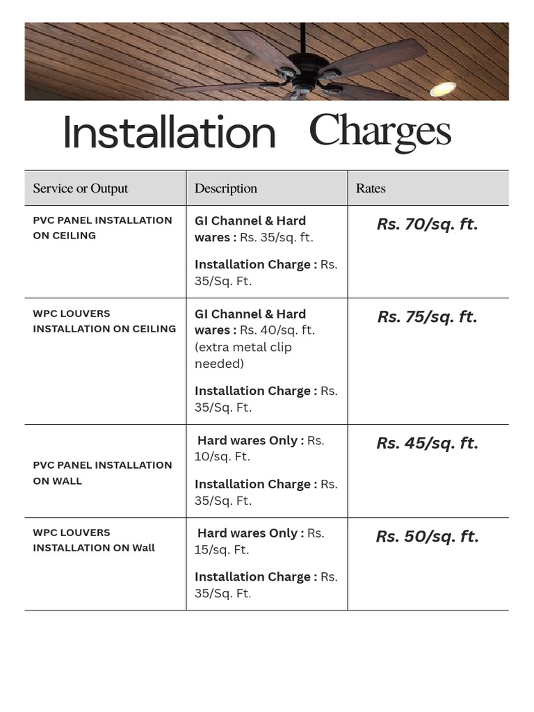 Installation Charge | PDF