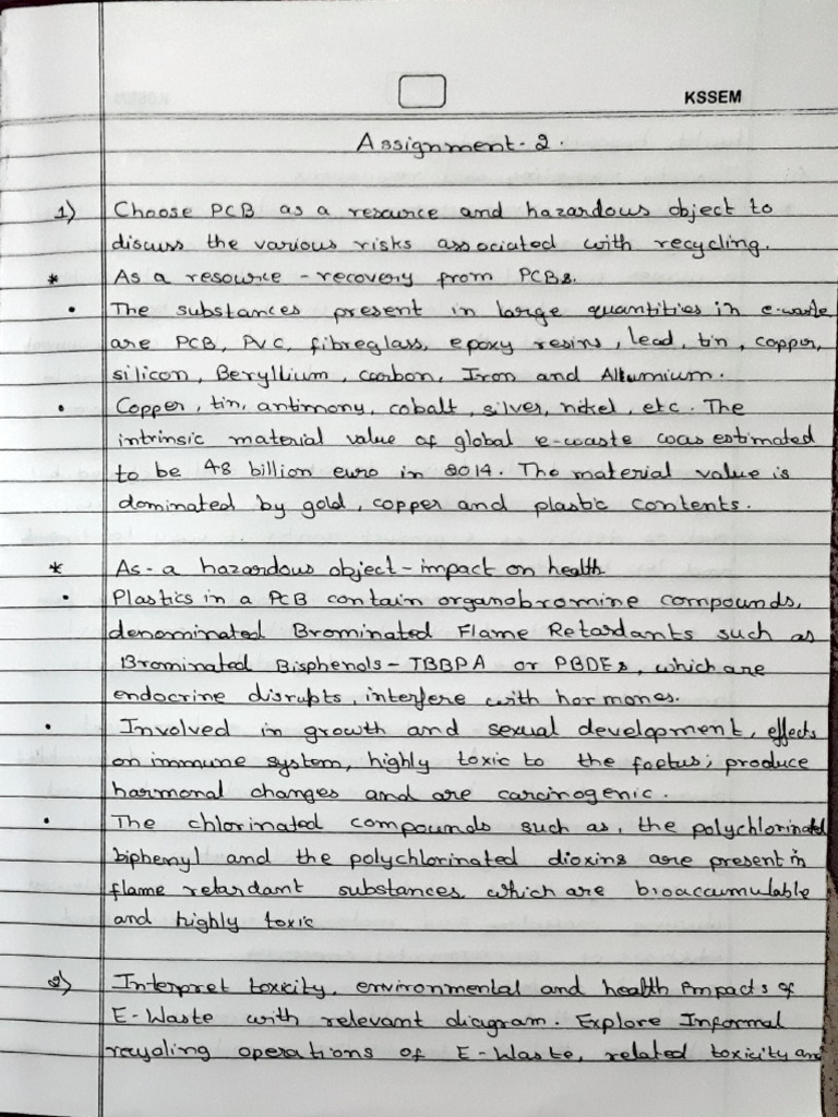 E-Waste Assignment 2 | PDF