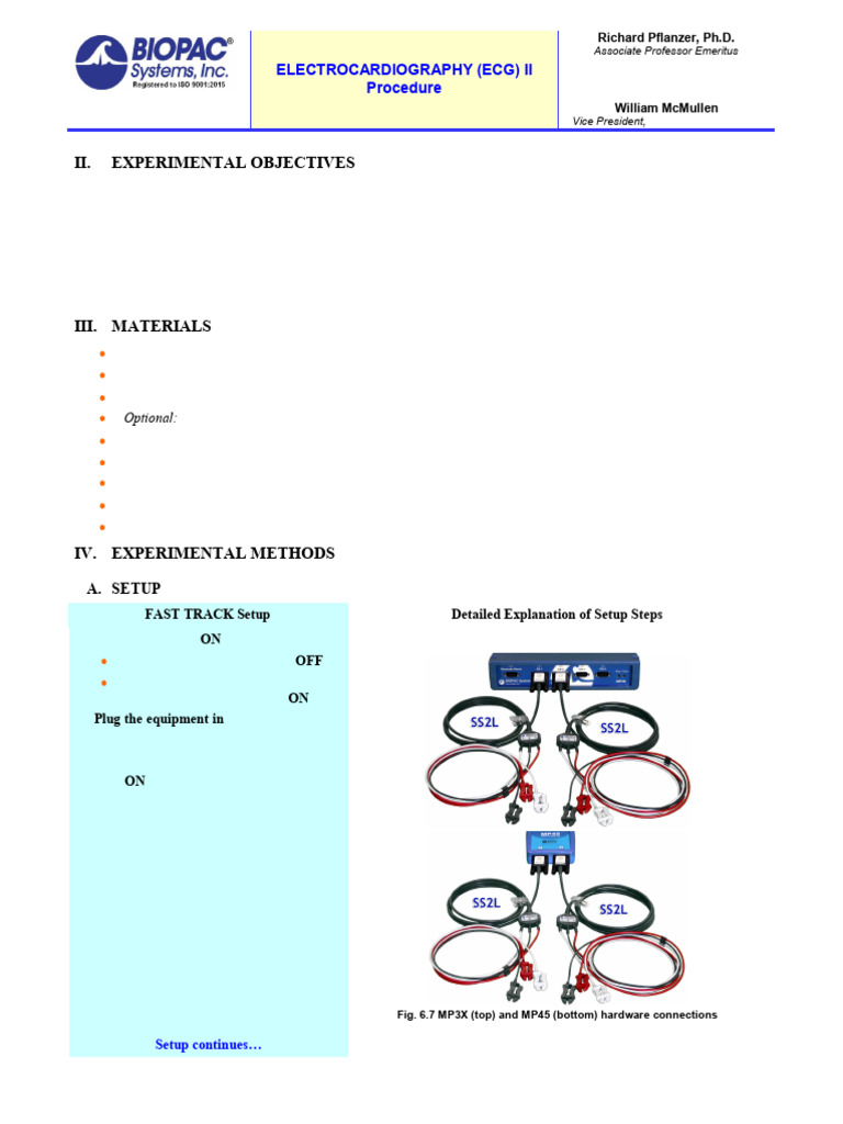 L06 Procedure | PDF | Electrocardiography | Electromyography