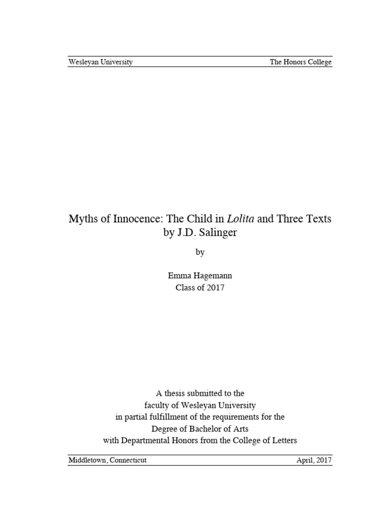 The Child in Lolita and Three Texts by JD Salinger ( PDFDrive ) | PDF ...
