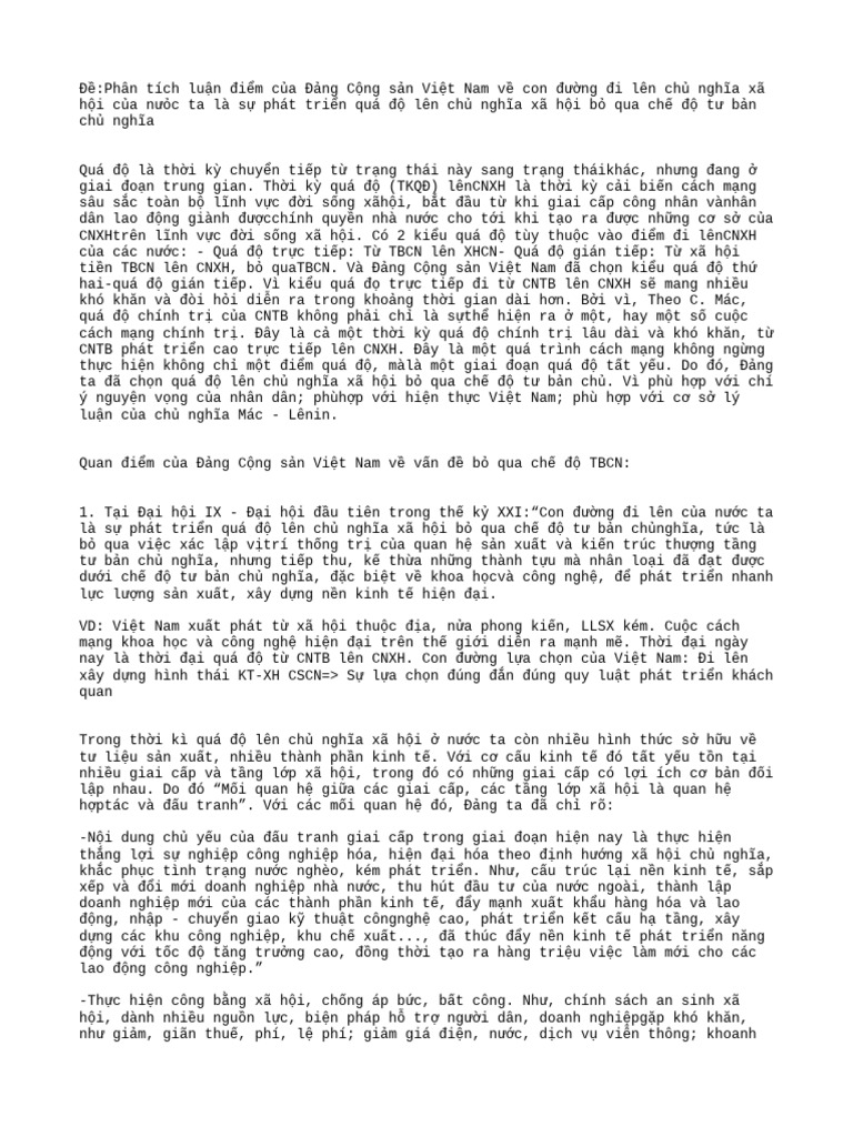 Phan Tich Luan Diem Cua Dcs VN | PDF