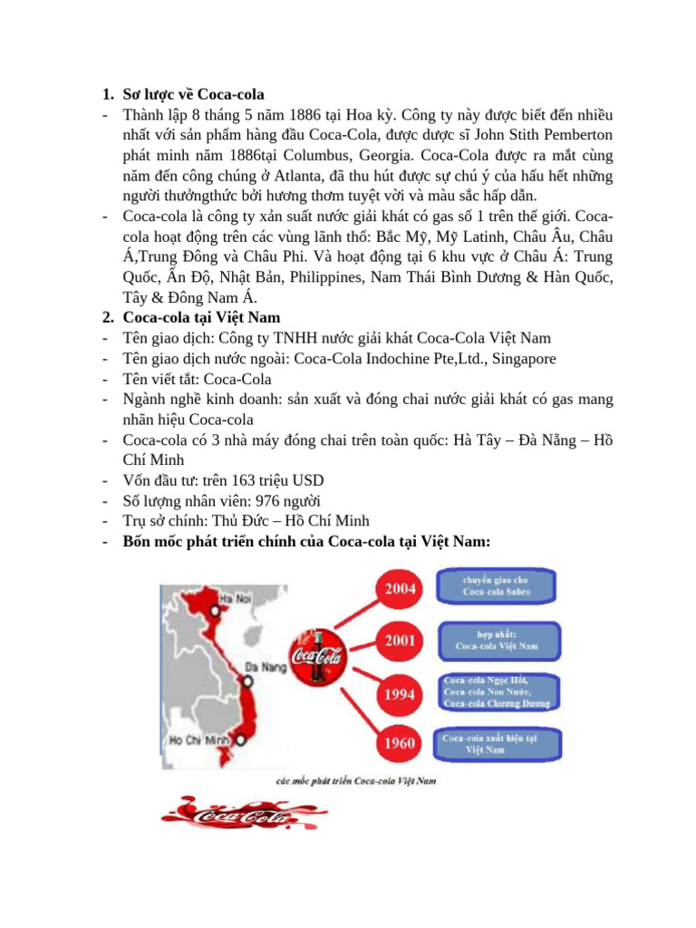 Gioi Thieu Ve Coca-Cola | PDF