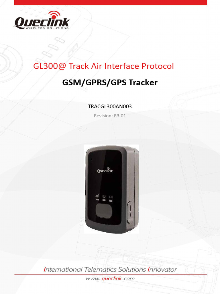 GL300 @track Air Interface Protocol R3.01 | PDF | Port (Computer Networking) | Transmission ...
