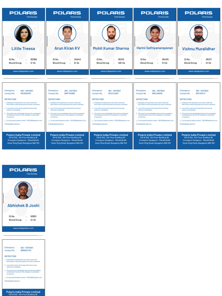 Employee ID Card Guidelines | PDF