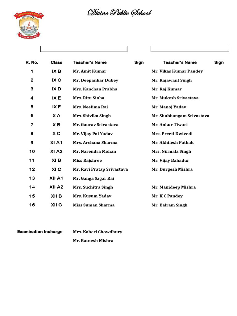 Invigilation Duty List For 18-12-2024 | PDF