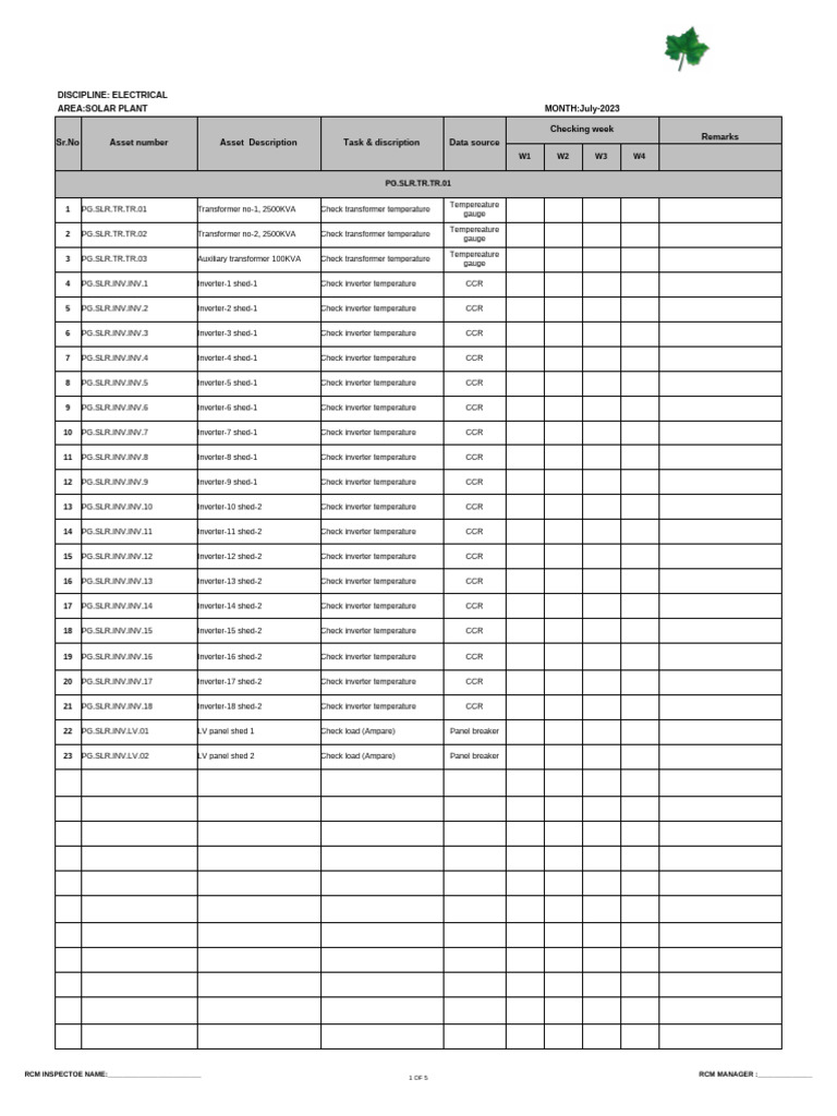 SHED NO-1,2,3,4,5 daily parameters | PDF | Insulator (Electricity) | Valve