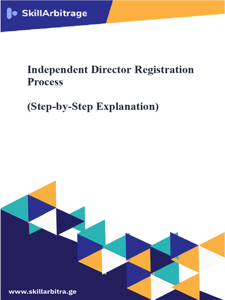 How To Register On The MCA and IICA Website | PDF | Login | Password