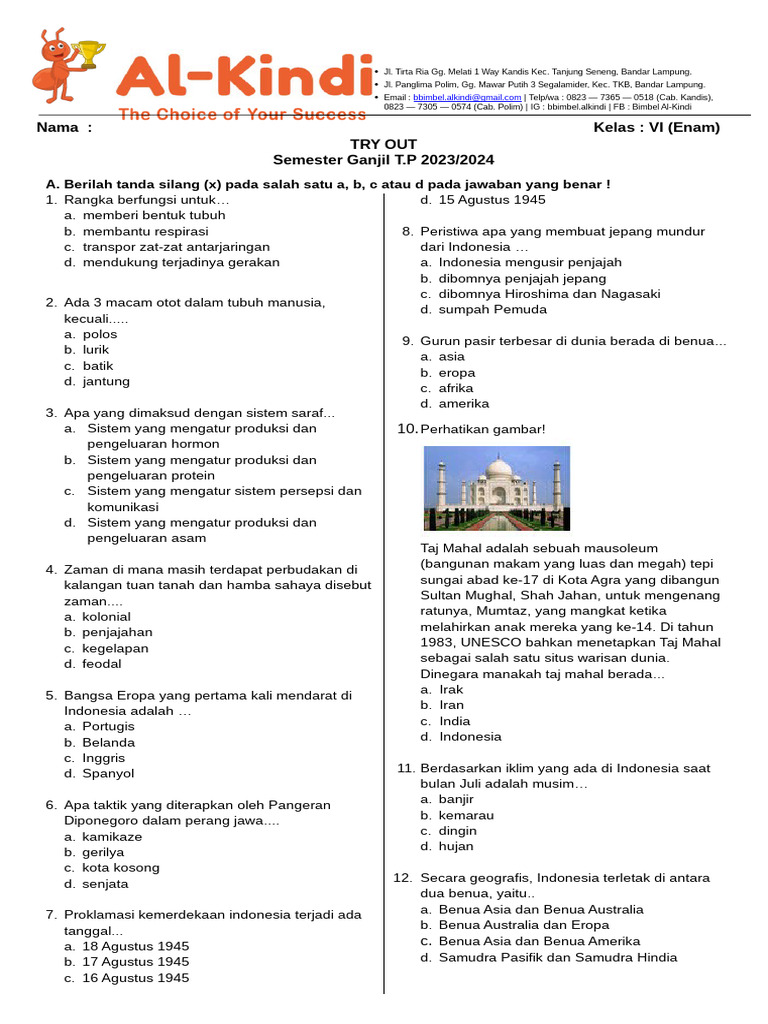 Try Out Ipas Kelas 6 | PDF