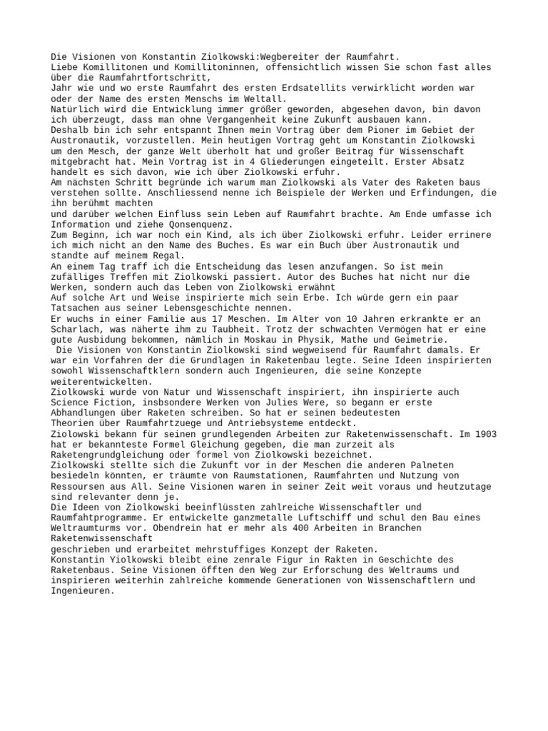 Ziolkowski | PDF