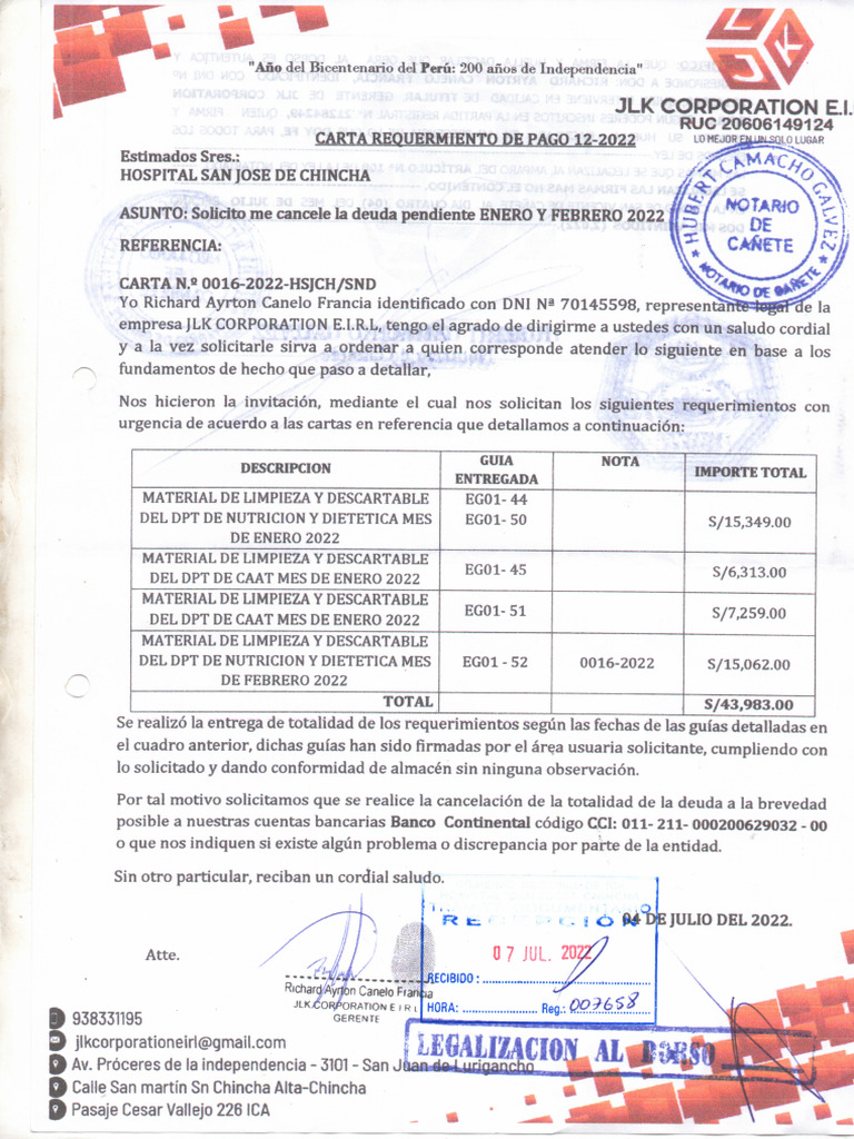 Guias Complt Chincha JLK 2022 | PDF