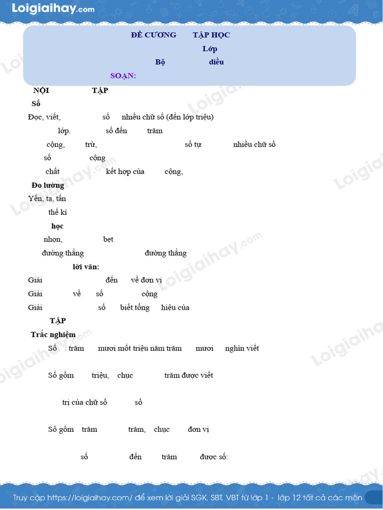 De Cuong On Tap hk1 Toan 4 Canh Dieu Co Dap An 1702280816 | PDF