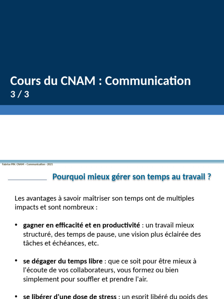 Cours3 - Support Communication - CNAM 2021 | PDF | la communication