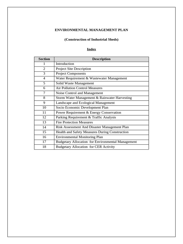 Environment Management Plan | PDF | Air Pollution | Stormwater