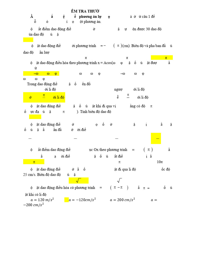 đề kttx lần 2 | PDF