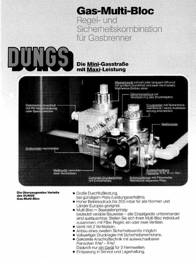 Gas Multi Bloc D Data Sheet | PDF