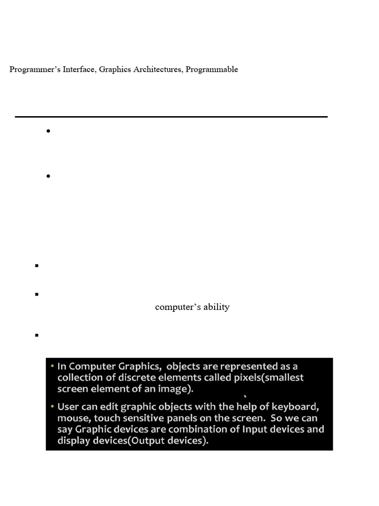 Module-1 (1) | PDF | Computer Graphics | Pixel Module-1 (1) | PDF | Computer Graphics | Pixel