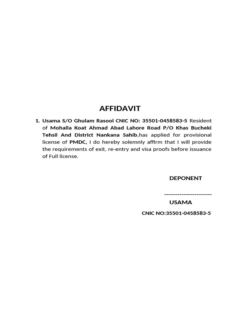 Affidavit | PDF